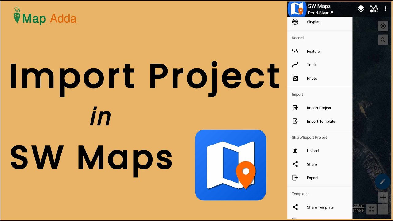 How to IMPORT project in SW maps ? | Map Adda - YouTube