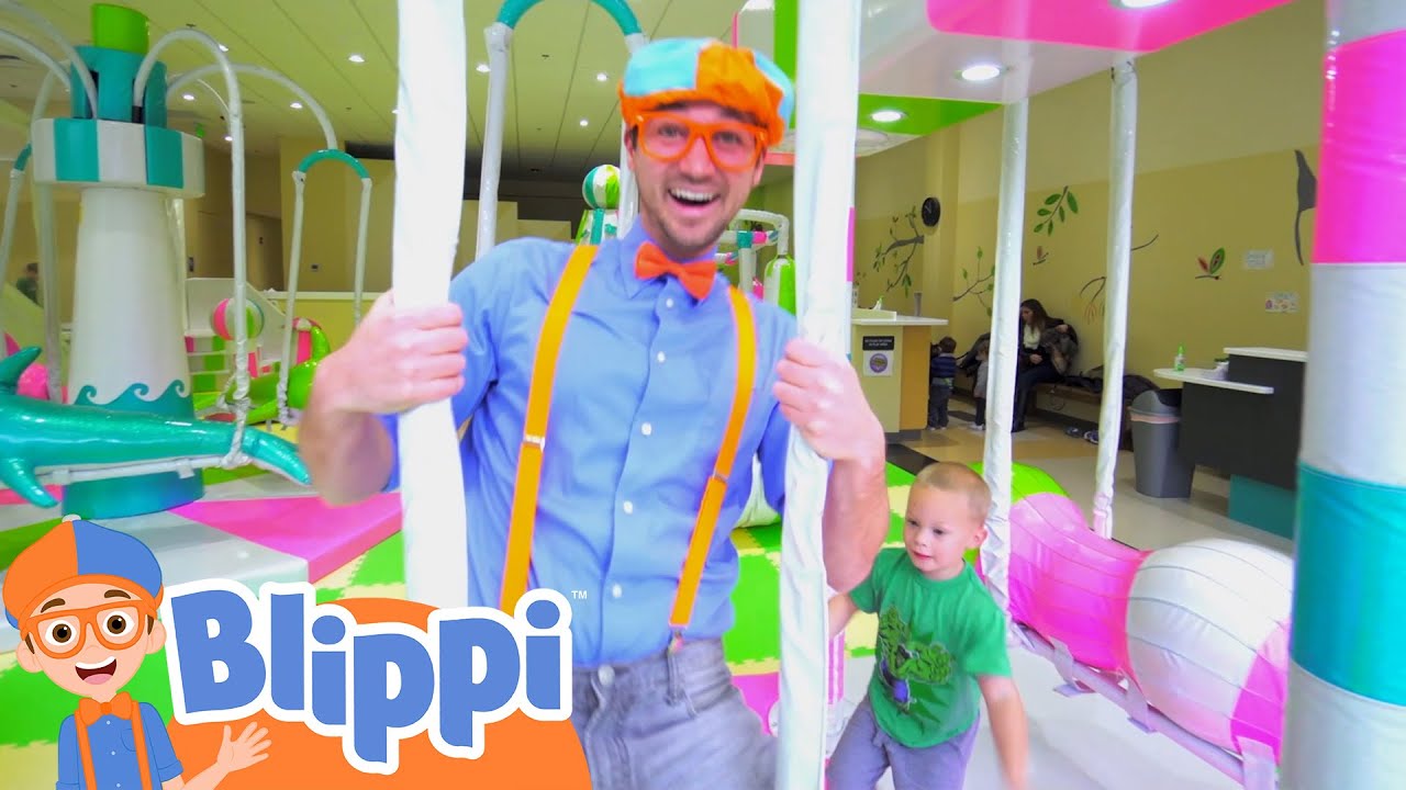 Blippi Visits an Indoor Playground (Giggle Jungle) | Educational Videos ...