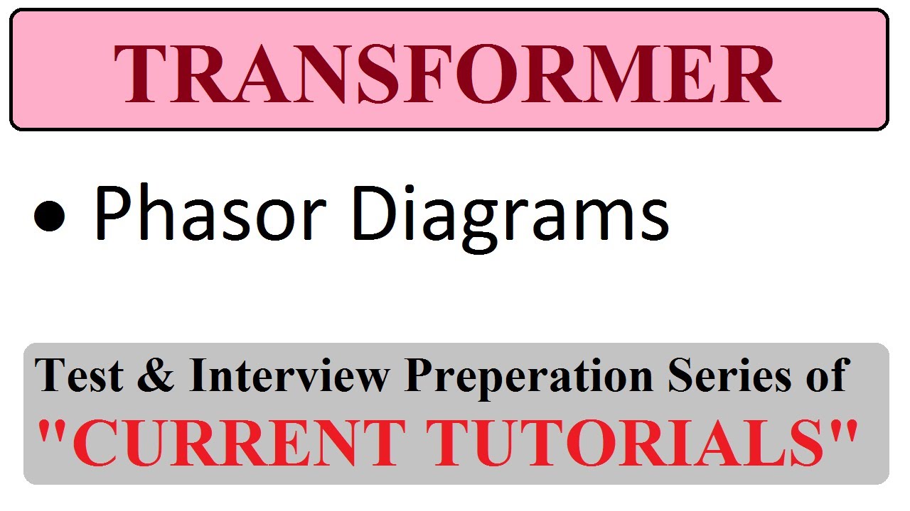 Phasor Diagrams of Transformer | At unity Power Factor | At lagging ...