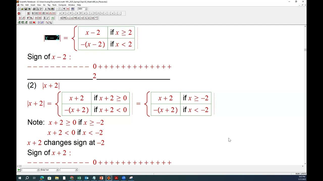 Abs Functions to Pieces - YouTube