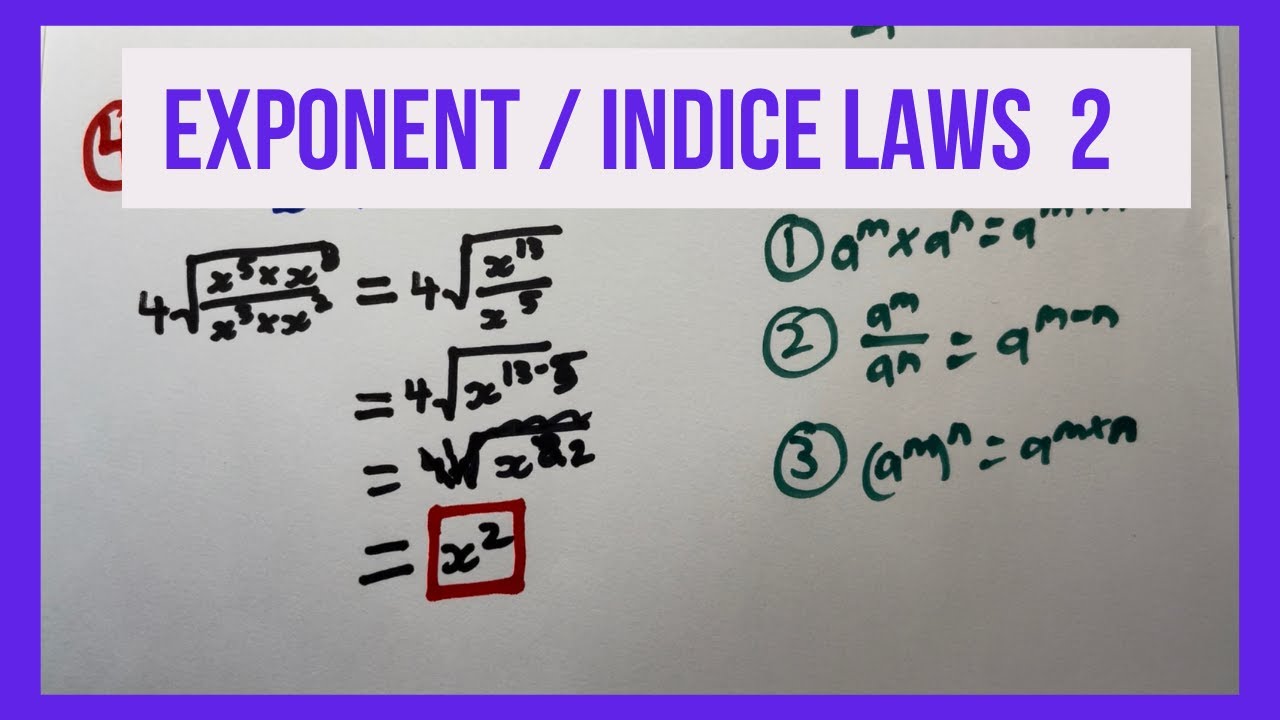 GCSE Maths Exponent/Indice Laws 2 - Uses and Proofs (FULL EXPLANATION ...