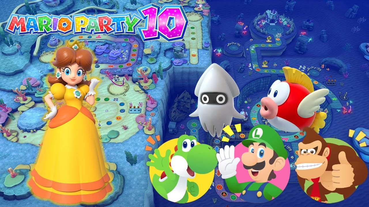 Mario Party 10 - Daisy vs Yoshi vs Luigi vs Donkey Kong - Whimsical ...
