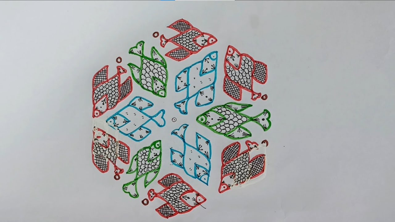 Fish Designs Easy Patterns Simple for Beginners | Arts of Vanitha| Fish ...