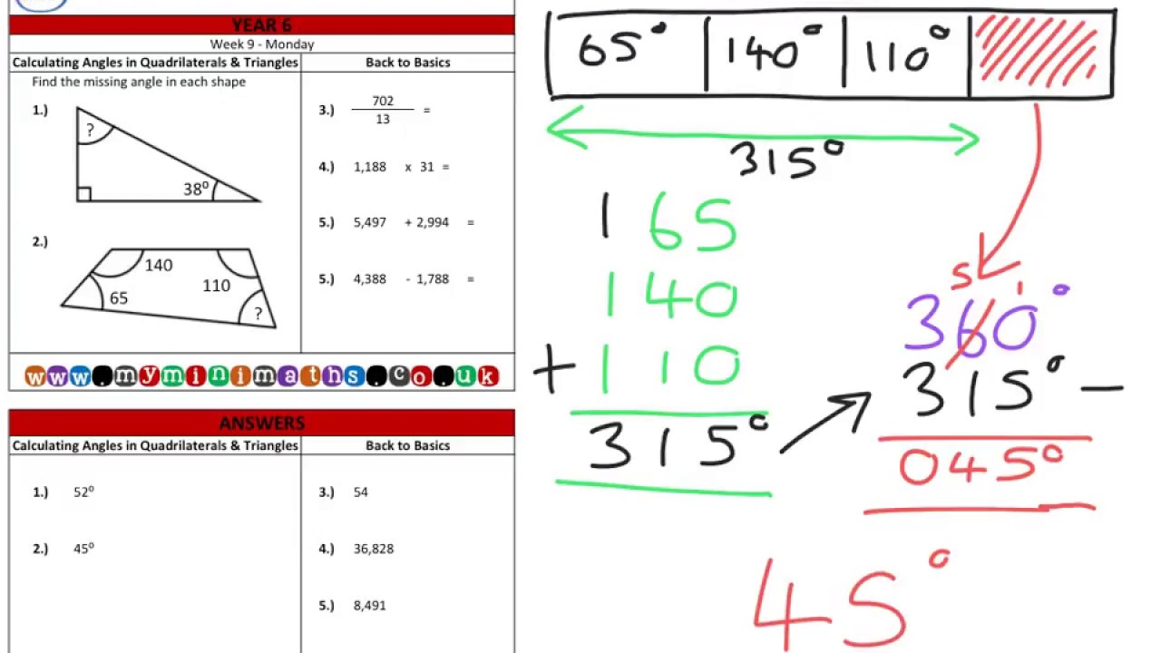 YEAR 6 Mini maths Video Tutorial Week 9 Monday YouTube