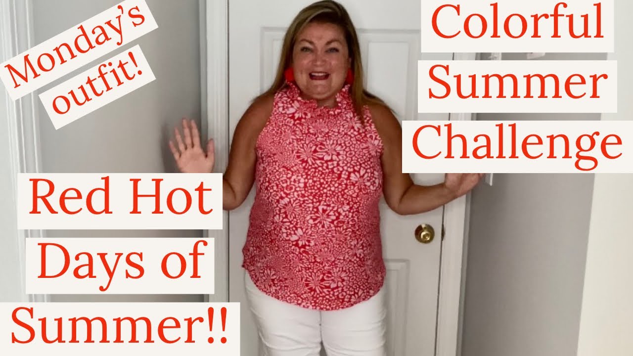 Colorful Summer Challenge! // Red Hot Days of Summer // July 2021 - YouTube