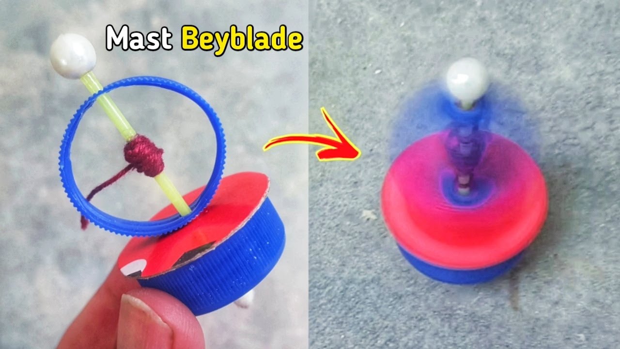 How to make Beyblade with Bottle Cap At Home | Lattu Making with Bottle ...