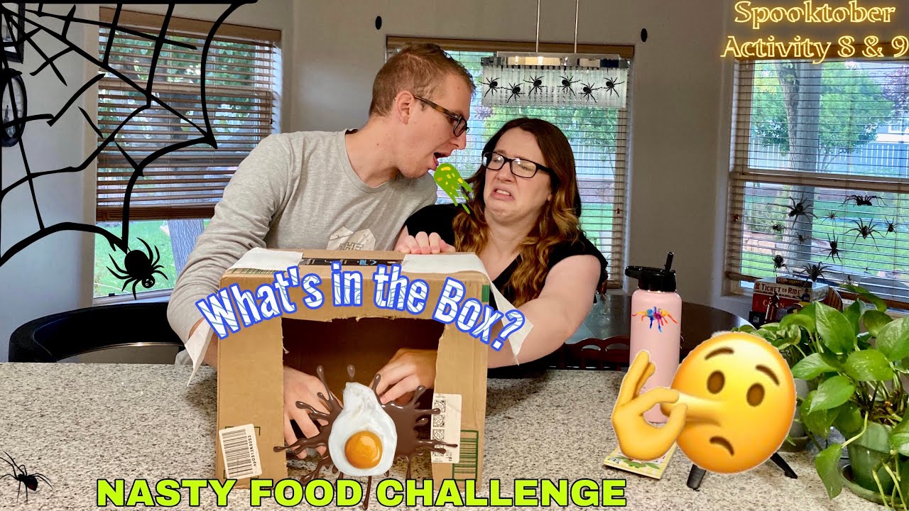 What's in the Box NASTY FOOD CHALLENGE Halloween Edition // Spooktober ...