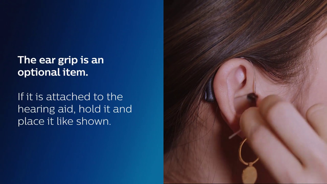 How to insert and remove a HearLink BTE hearing aid - YouTube