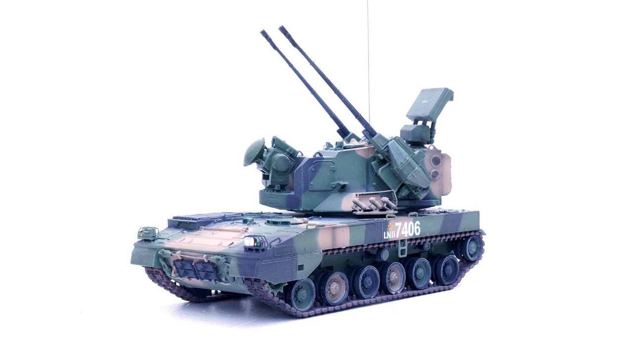 野战防护罩！U牌1/72中国PGZ-09自行高炮合金成品模型测评 - YouTube