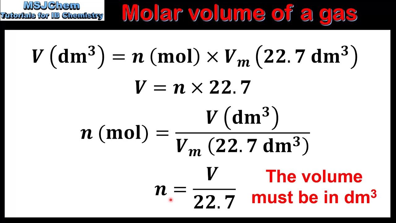 S1.5.3 Molar volume of a gas - YouTube