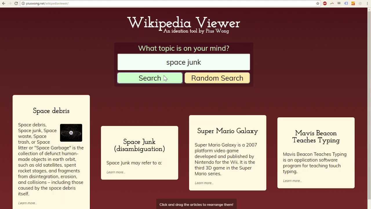Wikipedia Viewer: An ideation tool - YouTube