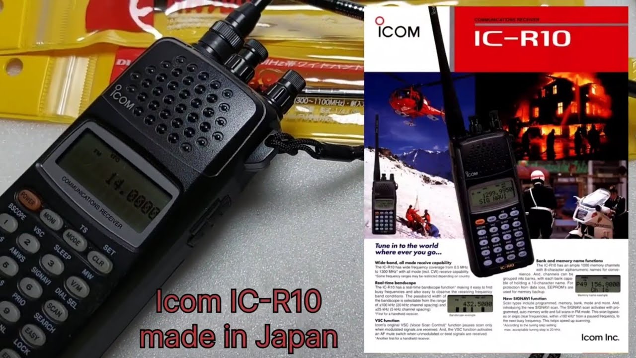 Diamond RH789 wideband Telescopic antenna & Icom IC-R10 communication ...