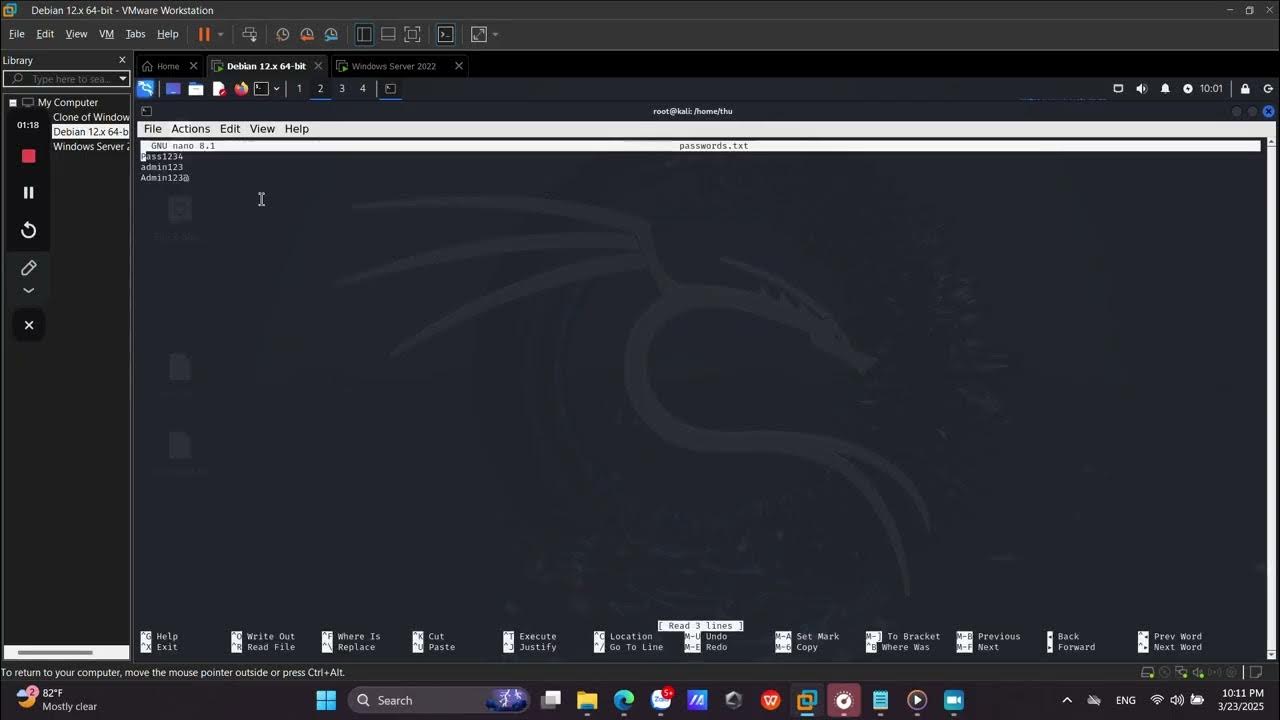 Demo tấn công bằng công cụ Hydra trên Kali Linux với Windown server 2022 - YouTube