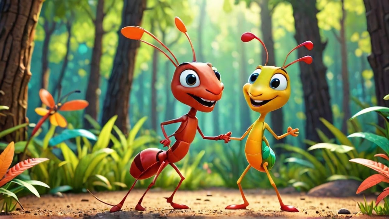 Ant and Grasshopper Song | Nursery Rhyme & Kids Songs | Kindergarten ...