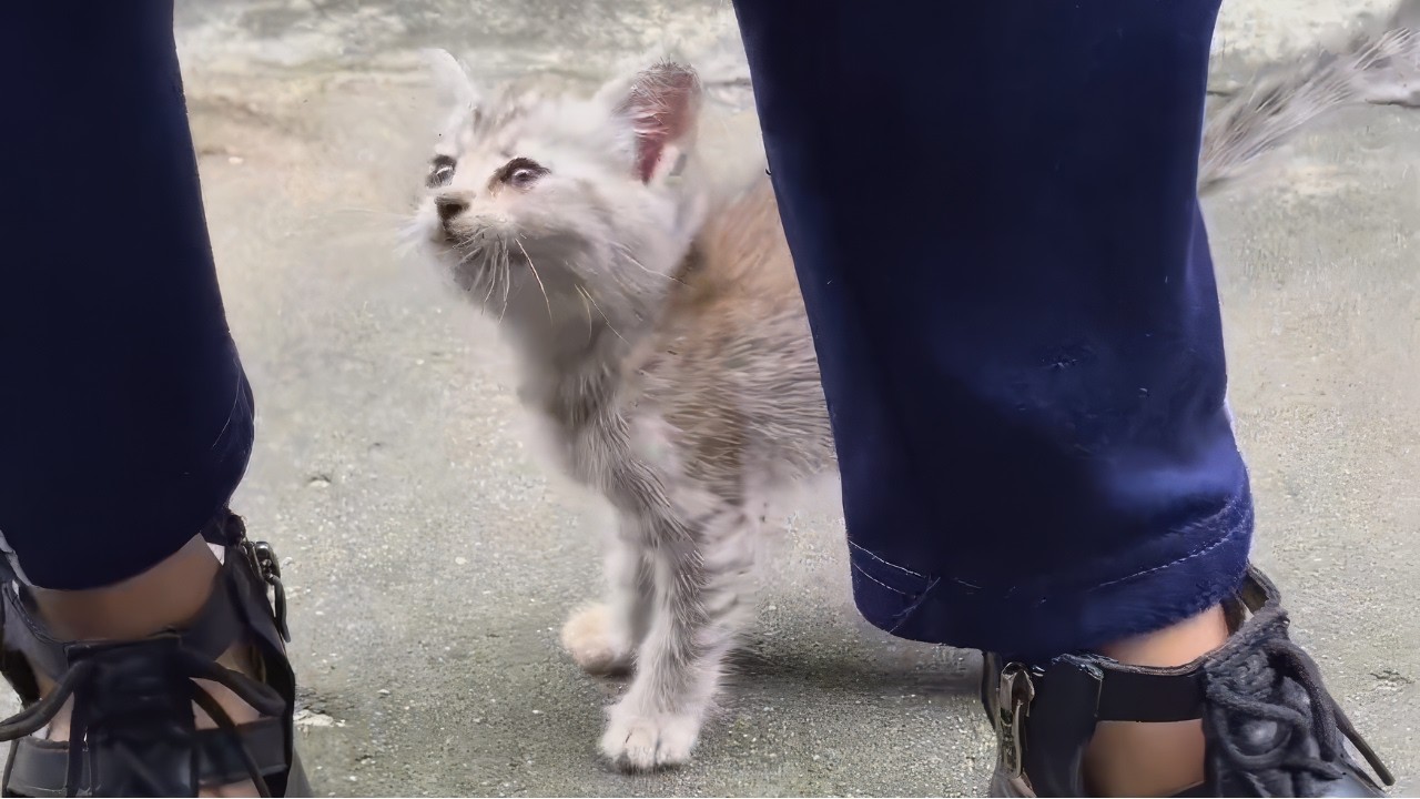 "Please Take Me Home," Stray Kitten with Injured Leg Pleads with Me for ...