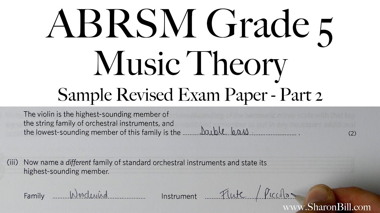 ABRSM Music Theory Grade 5 Sample Revised Exam Paper Part 2 with Sharon ...