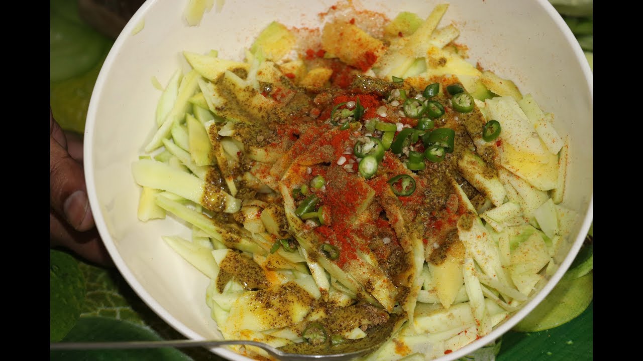 Green Mango Spicy Masala Salad at Home | Tasty Raw Mango Spicy Masala ...