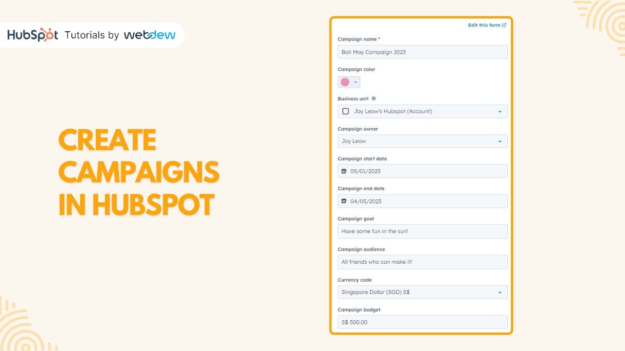 How to create campaigns in HubSpot - YouTube