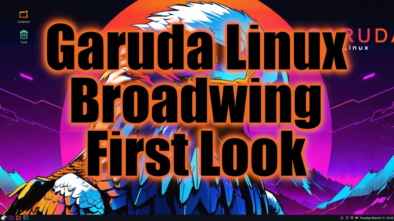 Garuda Linux Broadwing First Look - YouTube