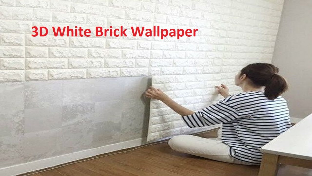 3D White Brick Wallpaper | 3D Brick Wall Stickers | Wallpaper DIY Wall ...