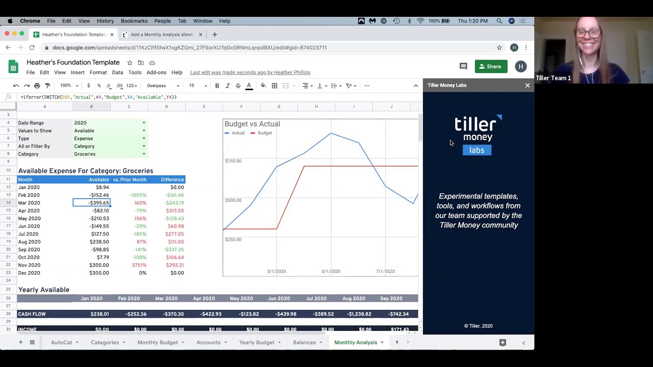 Understand your month over month budget spending with the Monthly ...