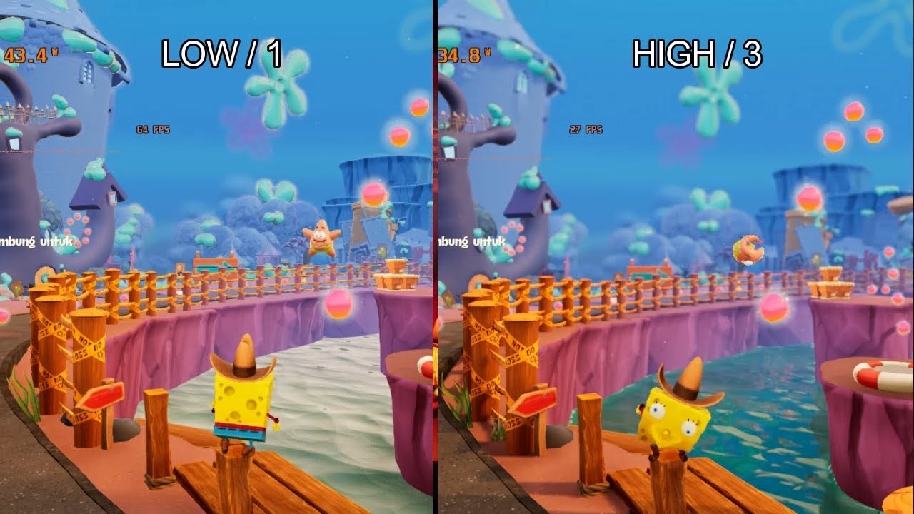SpongeBob SquarePants: The Cosmic Shake PC Cara Setting Graphics / Lag ...