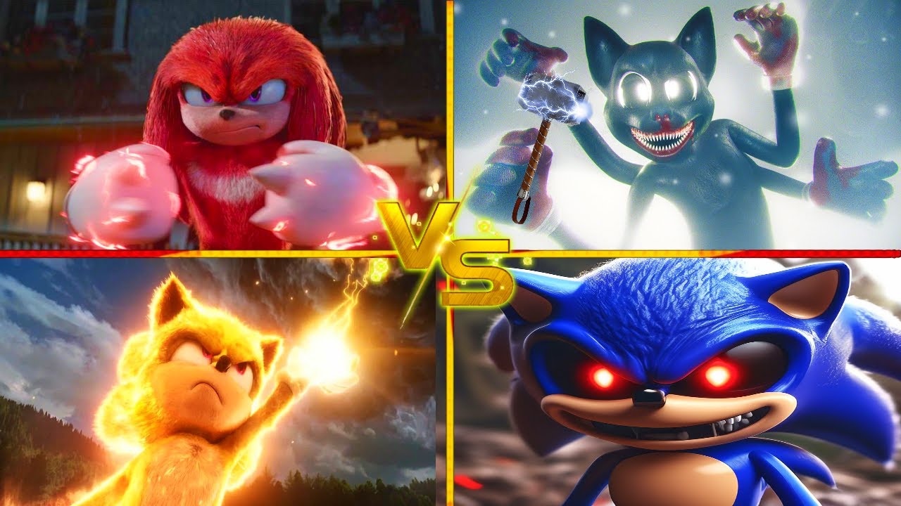 SONIC SONG 🆚 CARTOON CAT 🆚 SONIC HEDGEHOG 🆚 SONIC HORROR MOVIE #sonic ...