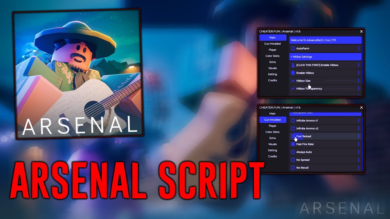 ROBLOX Arsenal Script / Hack GUI - (Silent Aim, Hitbox Expander, ESP ...