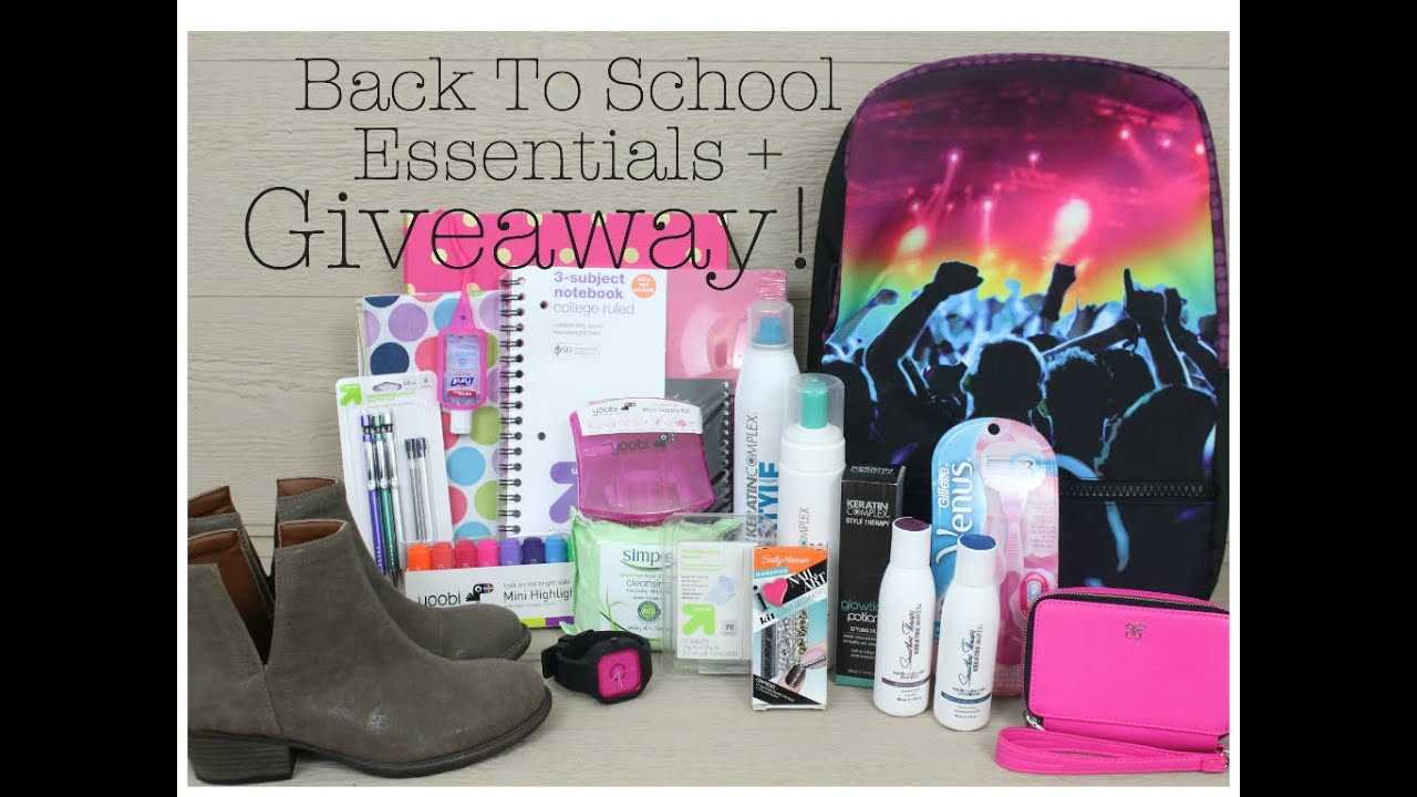 Back To School Essentials + Giveaway - YouTube