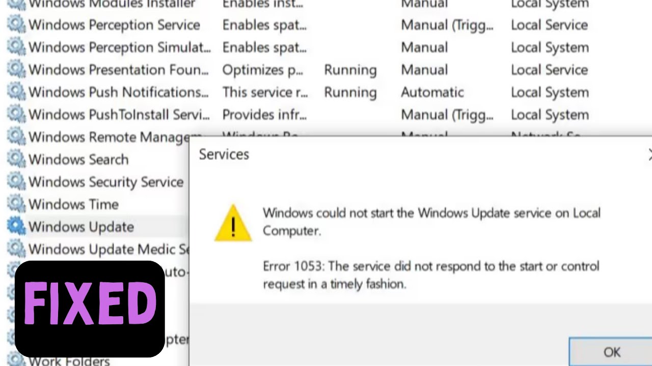 Fix Error 1053: The Service Did Not Respond to the Start or Control ...