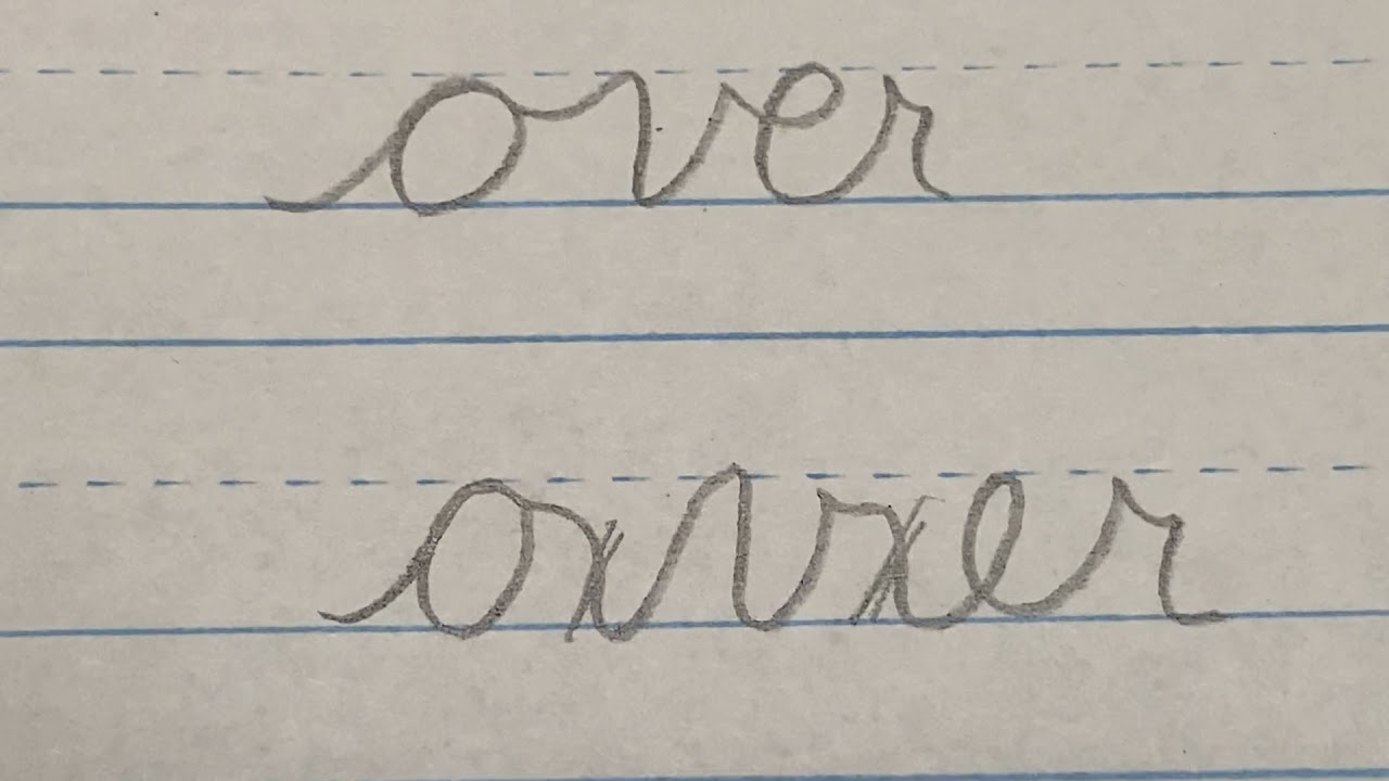 How To Write over In Cursive YouTube How To Write over In Cursive YouTube