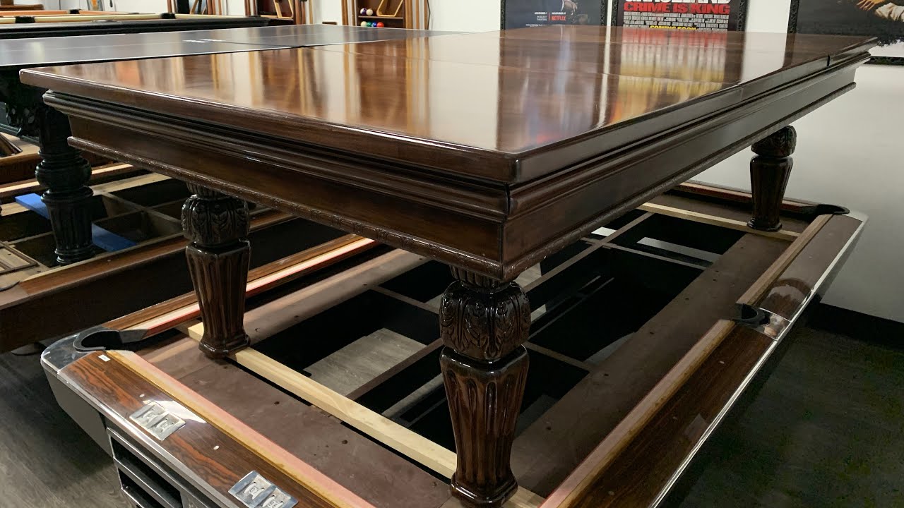 Beach Billiards 8FT Pool Table With Dining Top - CHIEF BILLIARDS - YouTube