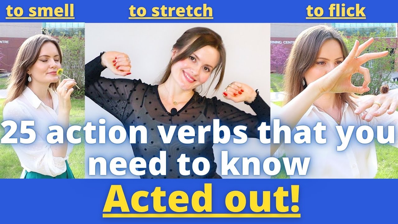 Action verbs - easy English. Act these verbs out with me! Easy way to ...