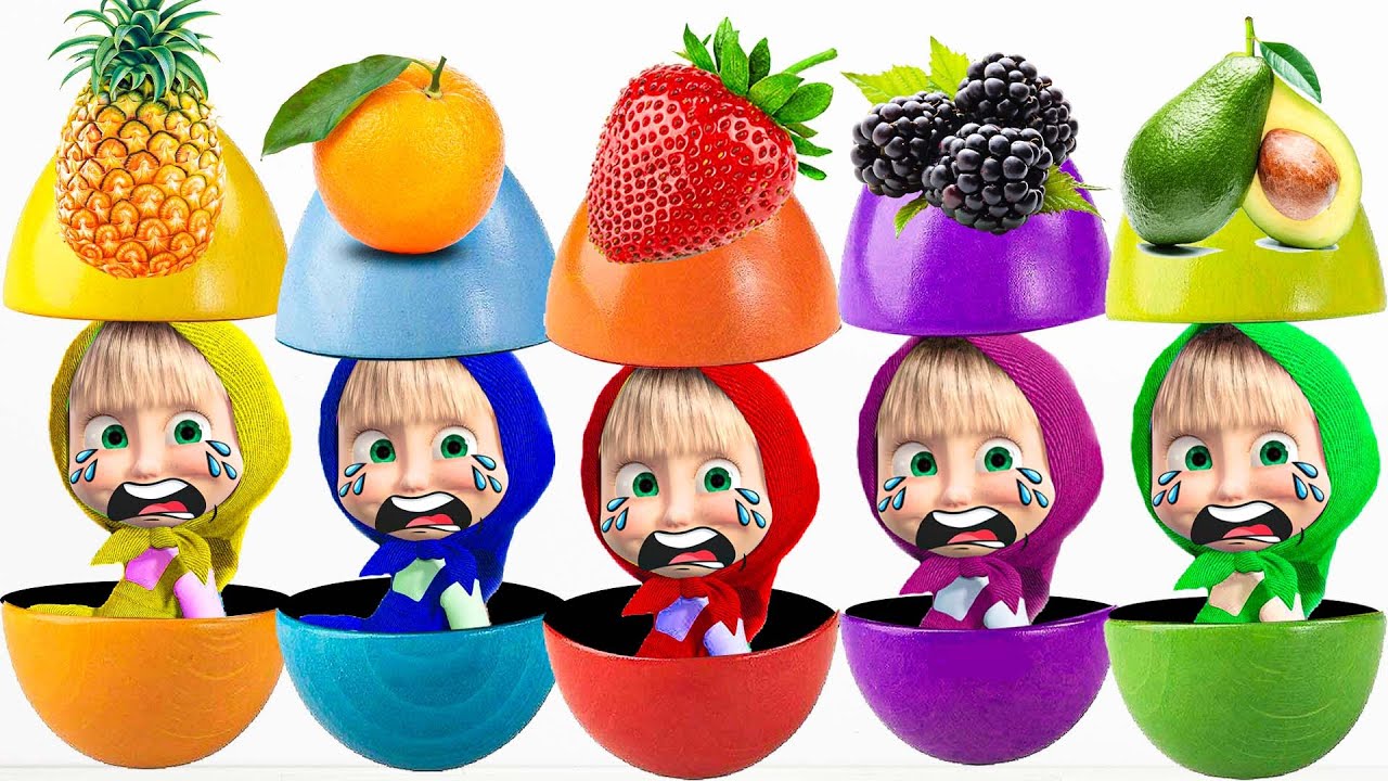 5 Little Monkeys Jumping On The Bed | Masha Crying Masha and the bear ...