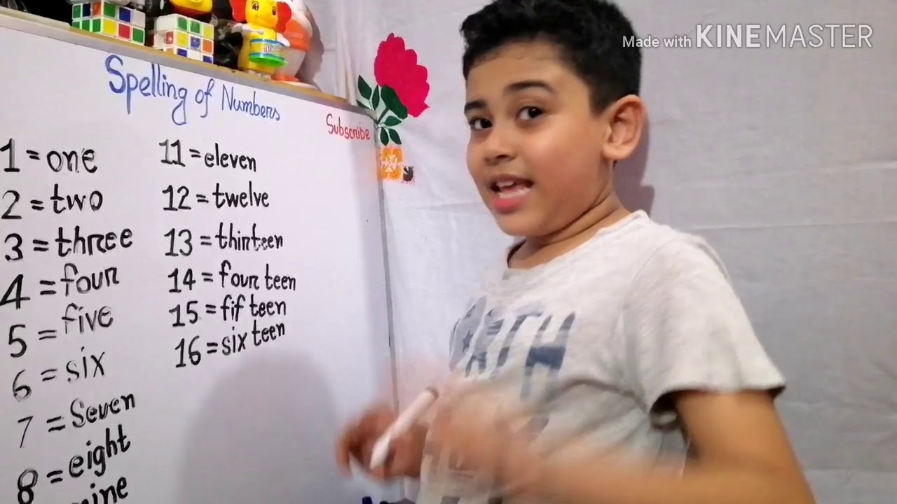 Spelling of numbers from 1 to 30 for kids - YouTube
