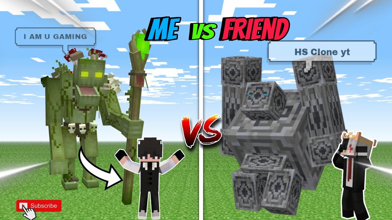 Me vs My friend @HS CLONE YT mob battle || who will win ?? subscribe ...