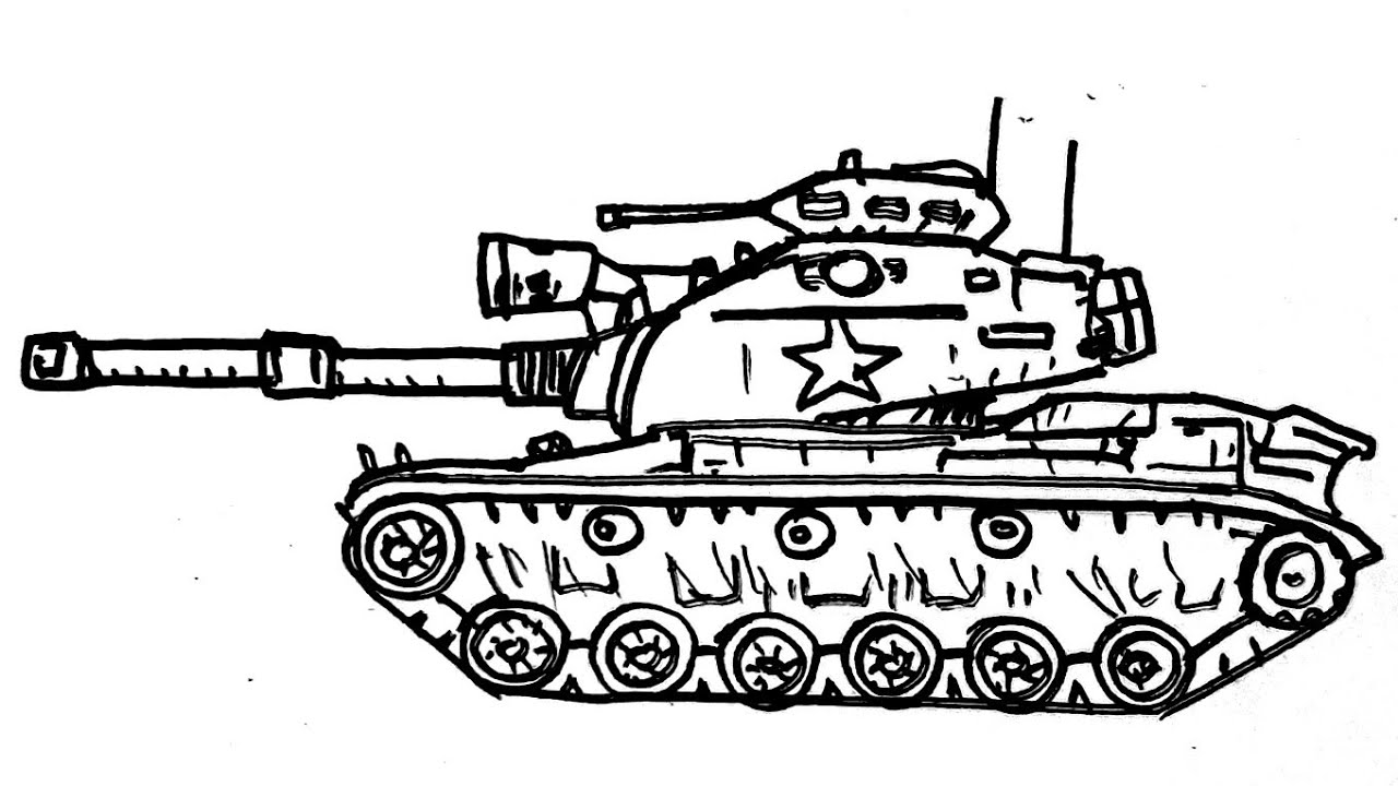 Drawing a tank ,,M60,, วาดรูปรถถัง,,, - YouTube