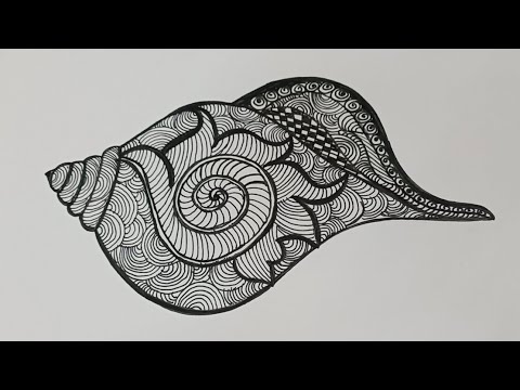 HOW TO DRAW SANGU IN MANDALA ART/MANDALA DESIGN IN CONCH(sangu)ART ...