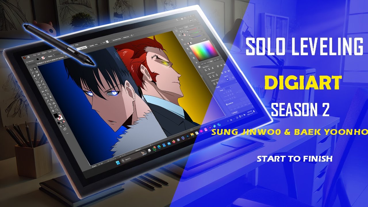 Insane Digital Art of Sung Jin-Woo & Baek Yoon-Ho | Solo Leveling Duo ...
