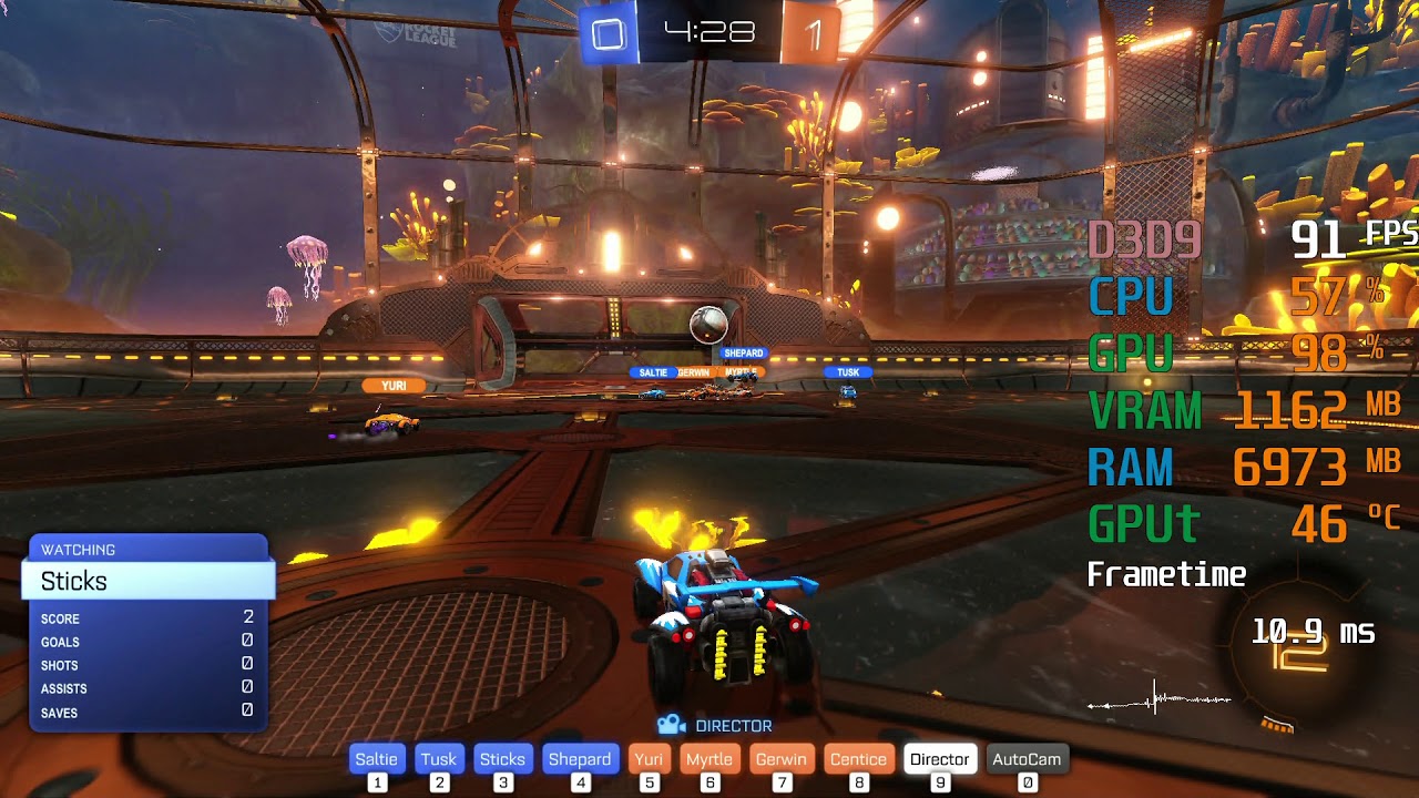 GeForce GTX 750 ti -- Intel Core i5-9400F -- Rocket League FPS Test ...