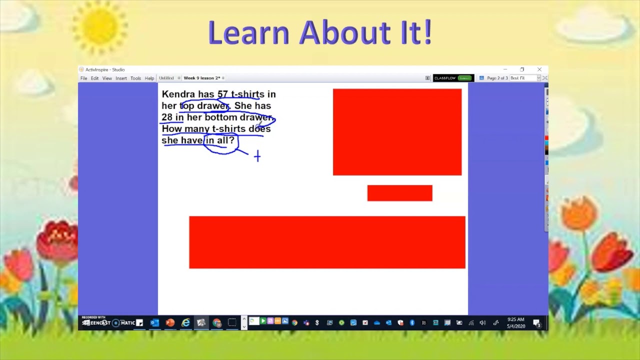 BCPS Teacher Lessons - Grade 2 Bridges Math 5-13-20 - YouTube