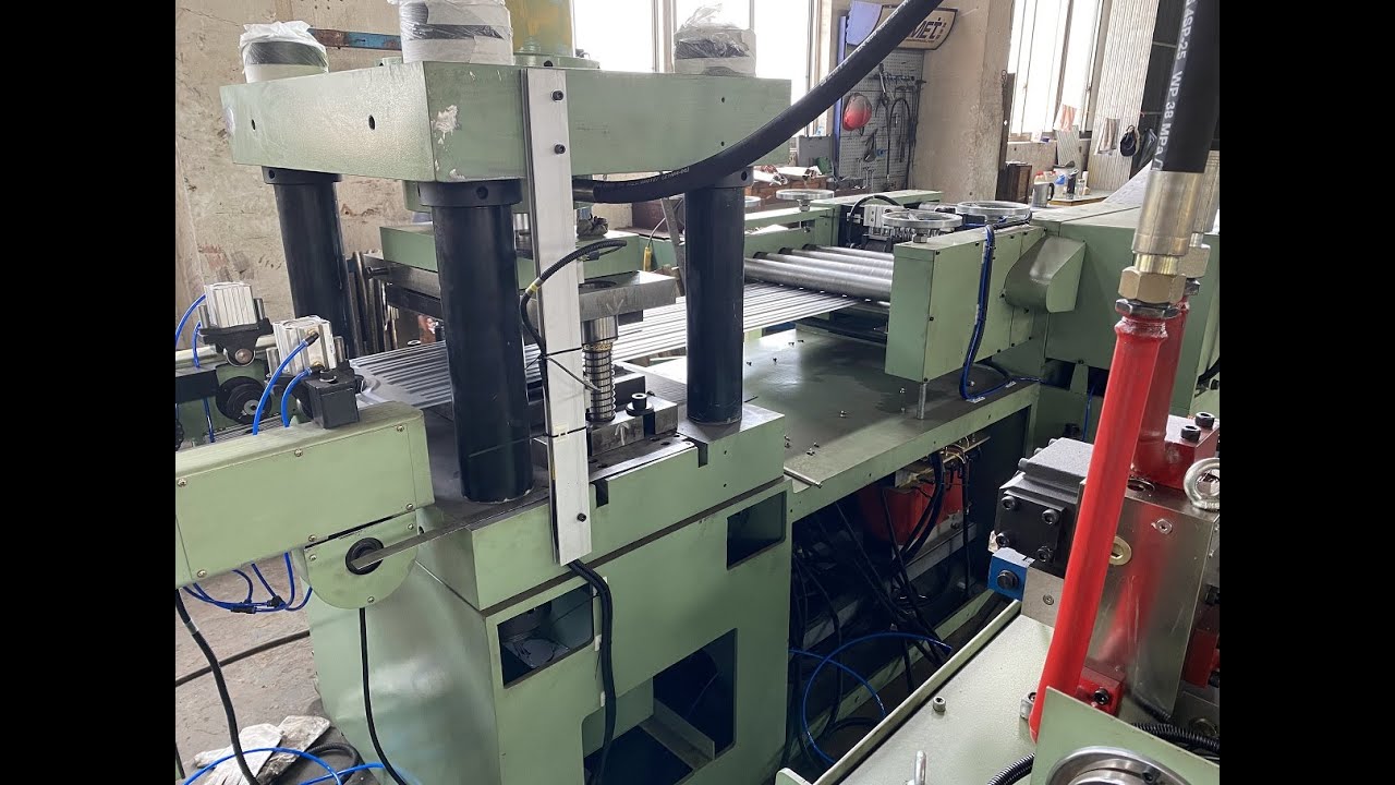 Integral type transformer radiator making line - YouTube