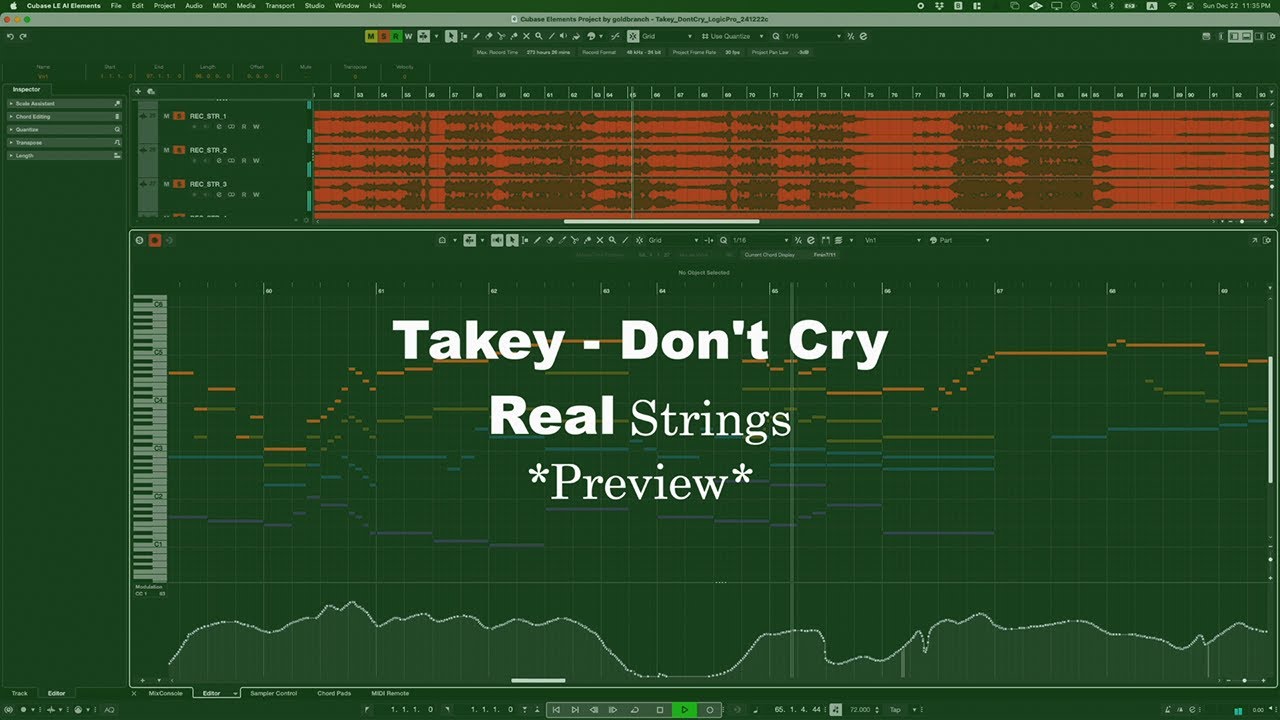 [Preview] REAL Strings "타키(Takey) - 울지마" [프로젝트 판매중] - YouTube