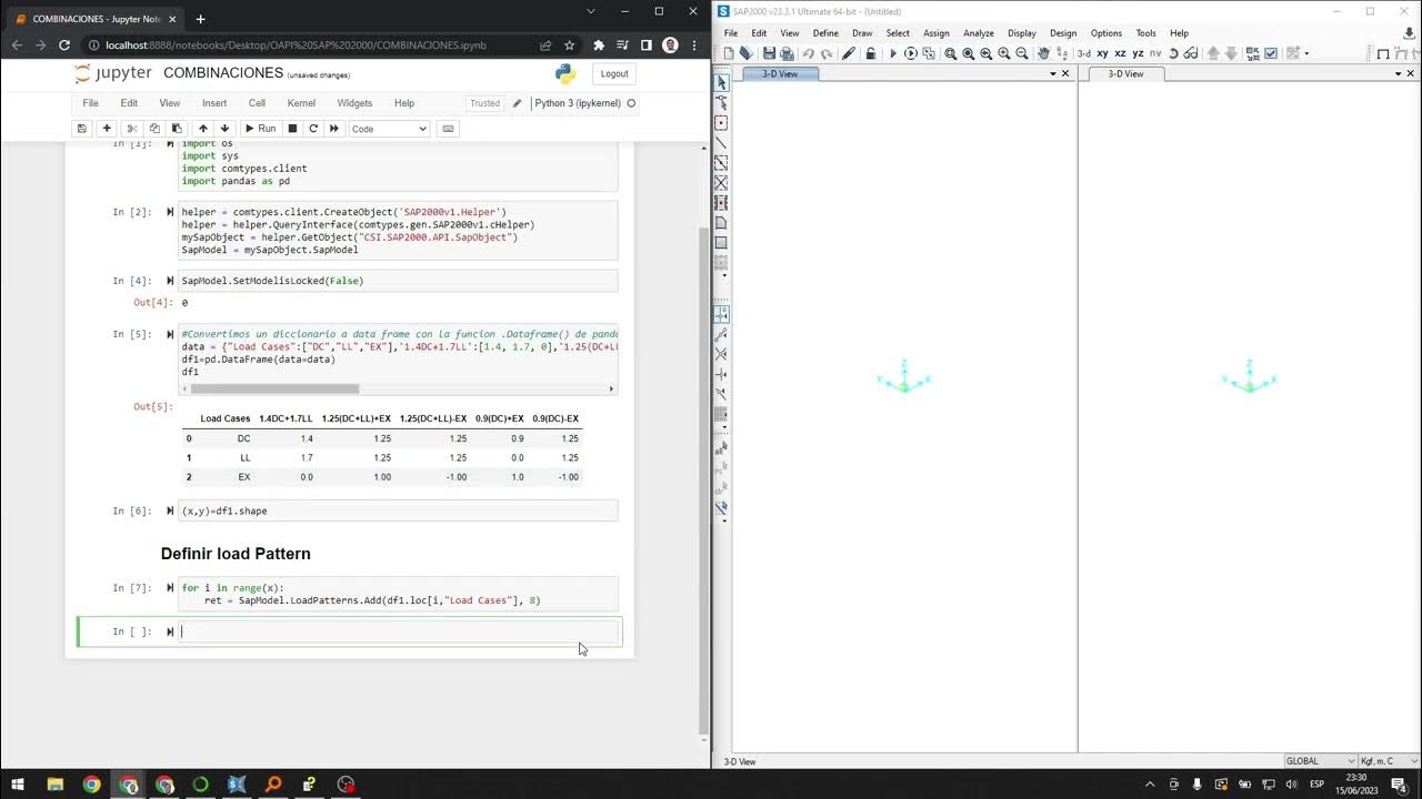 OAPI Sap 2000 Python (Load Combination) - YouTube