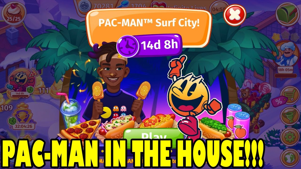 Hungry Pac-Man! Cooking Craze PAC-MAN Event Gameplay Walkthrough Levels ...