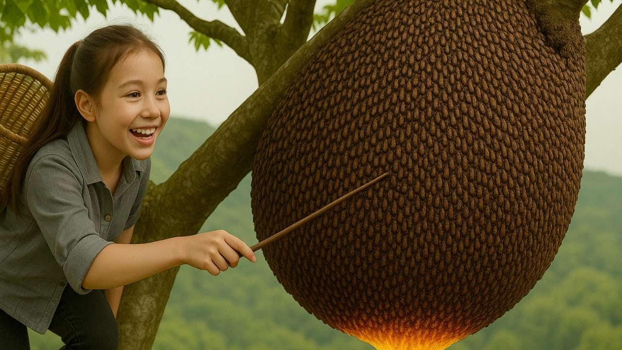 Master the skill of catching wild honey in the deep forest - Climbing ...