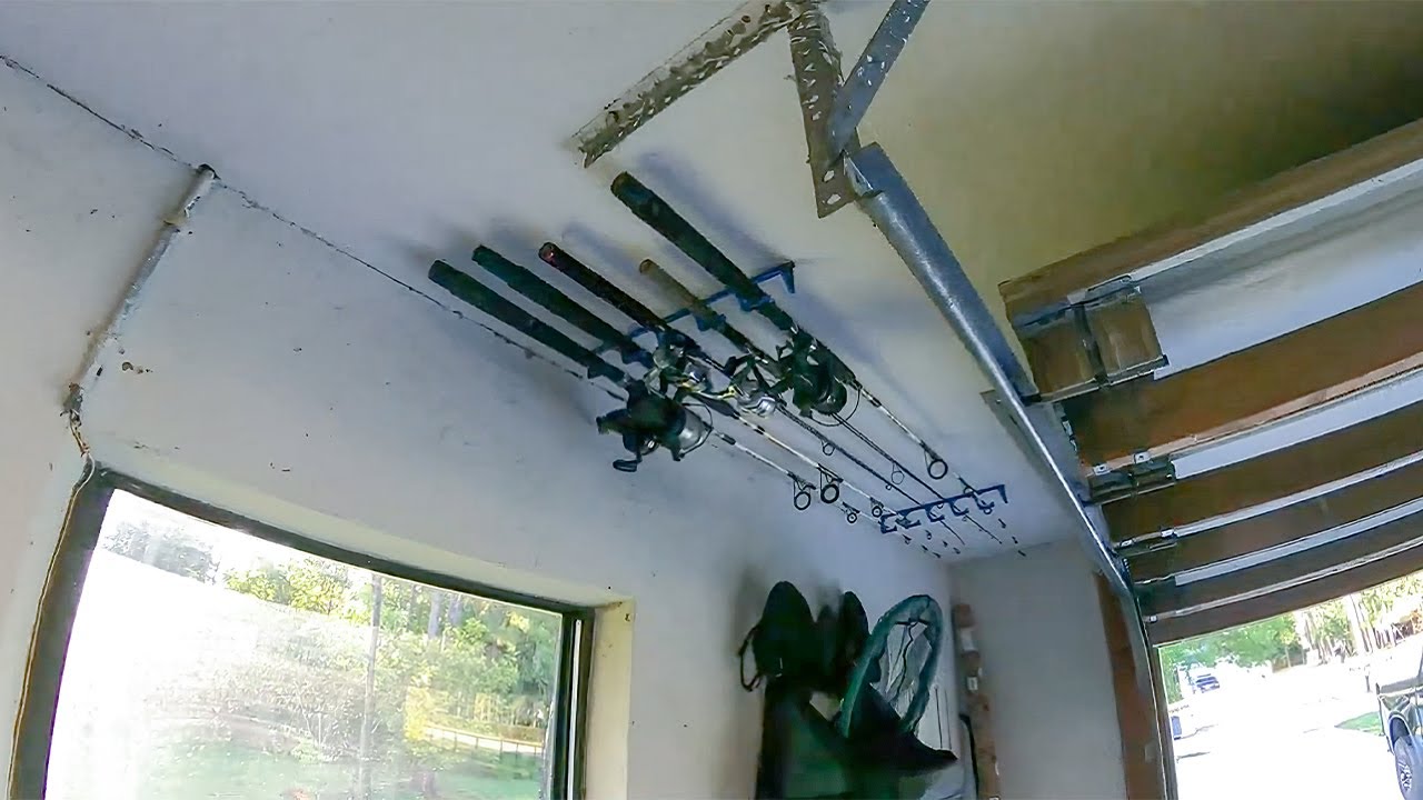 Premium Ceiling Fishing Rod Storage Using Plusinno H5 Horizontal Rod ...