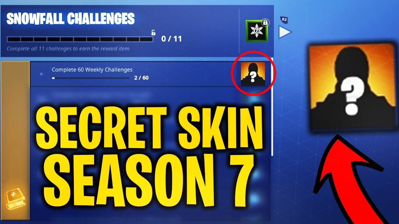 New *SECRET* "SNOWFALL SKIN" in Fortnite (SNOWFALL CHALLENGES) - YouTube