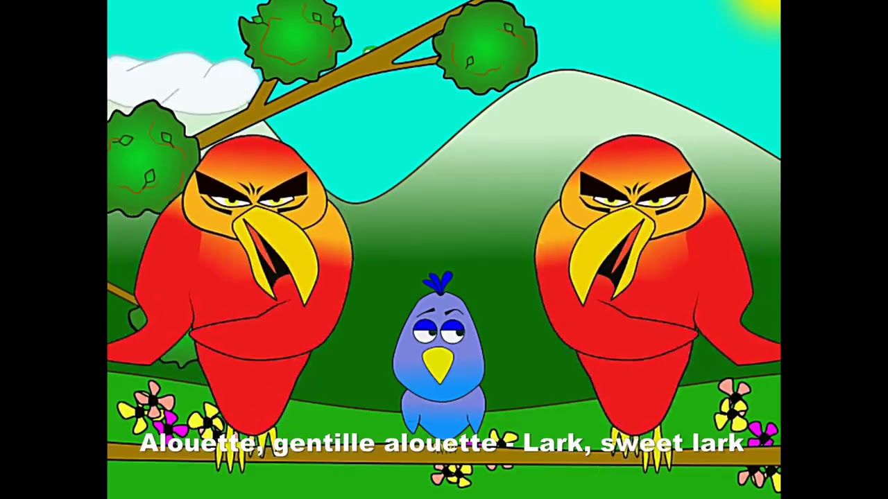 Alouette, gentille alouette alain le lait French body parts for birds ...
