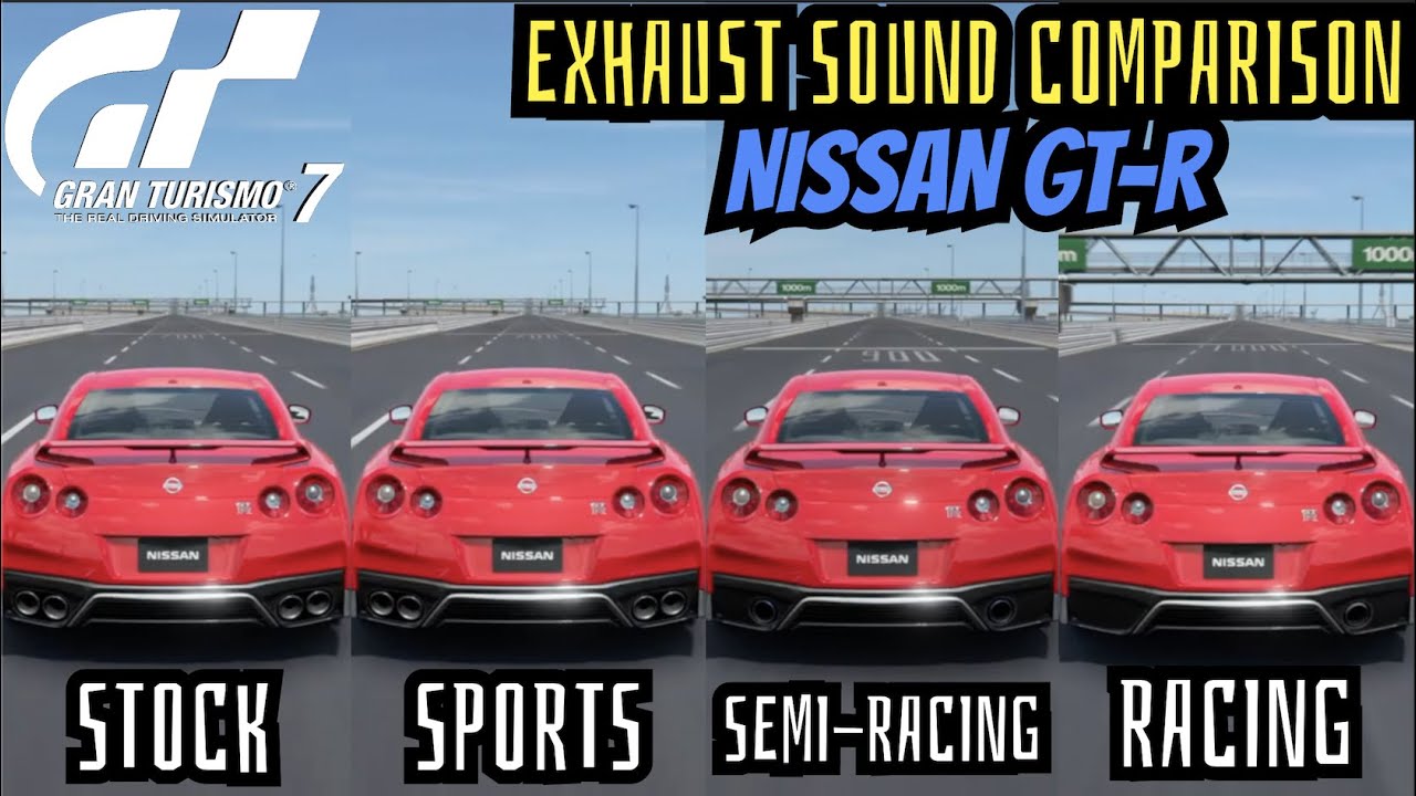 GT7 - Nissan GT-R (R35) | Exhaust Sound Comparison - YouTube